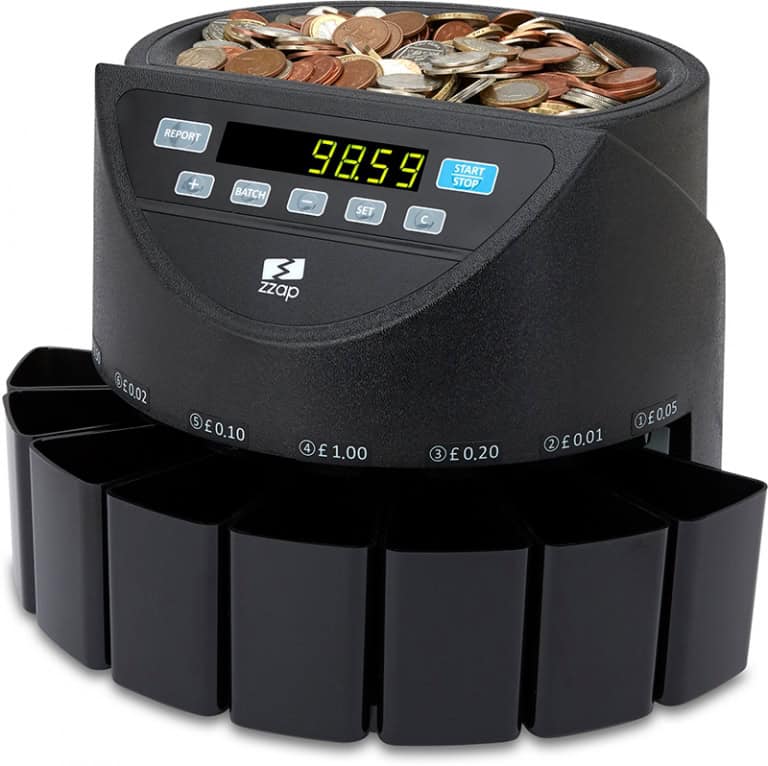 CS20 Coin Counting Machine | Counts 220 coins per/min | ZZap