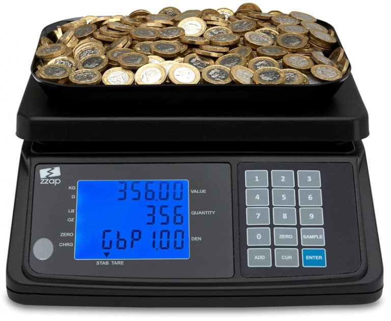 ZZap MS20 Coin Scale: Precision Counting | Coin Weight Scale - ZZap