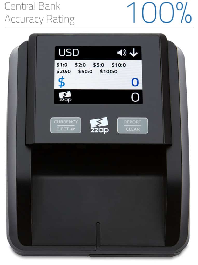 ZZap D40 Counterfeit Detector | 2 in 1 Bill Counter and Detector | ZZap